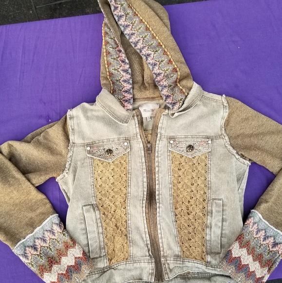 Miss Me | Jackets & Coats | Miss Me Denim Crocheted Jacket | Poshmark